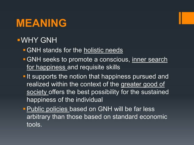 Gross National Happiness | PPTX