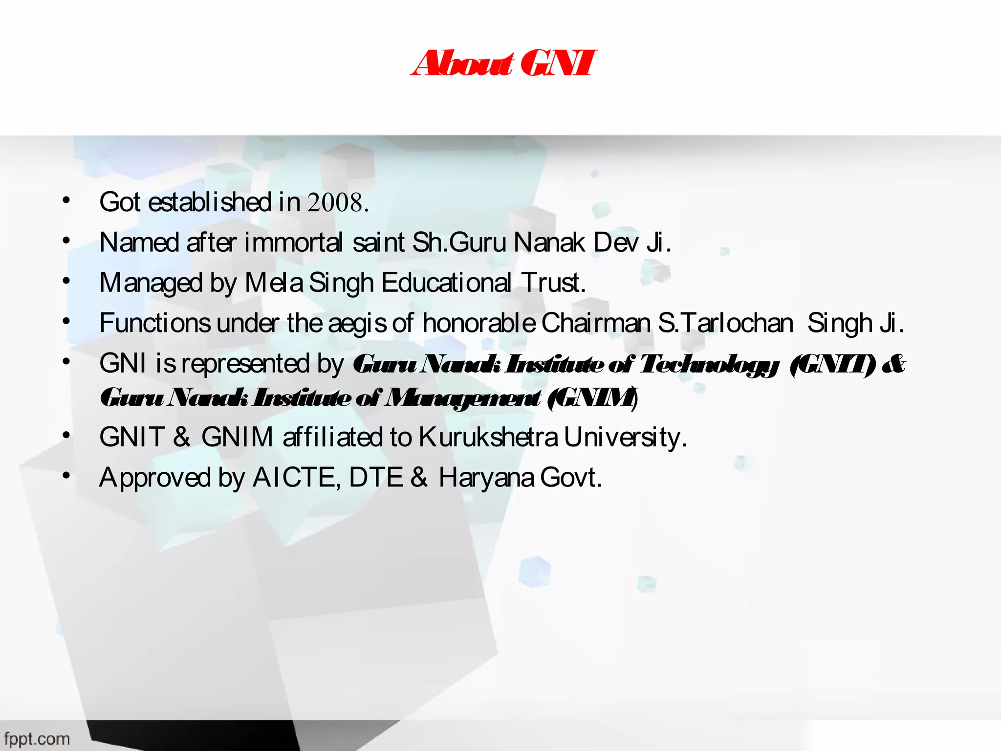 Guru Nanak Institutions(GNI MULLANA) | PPT