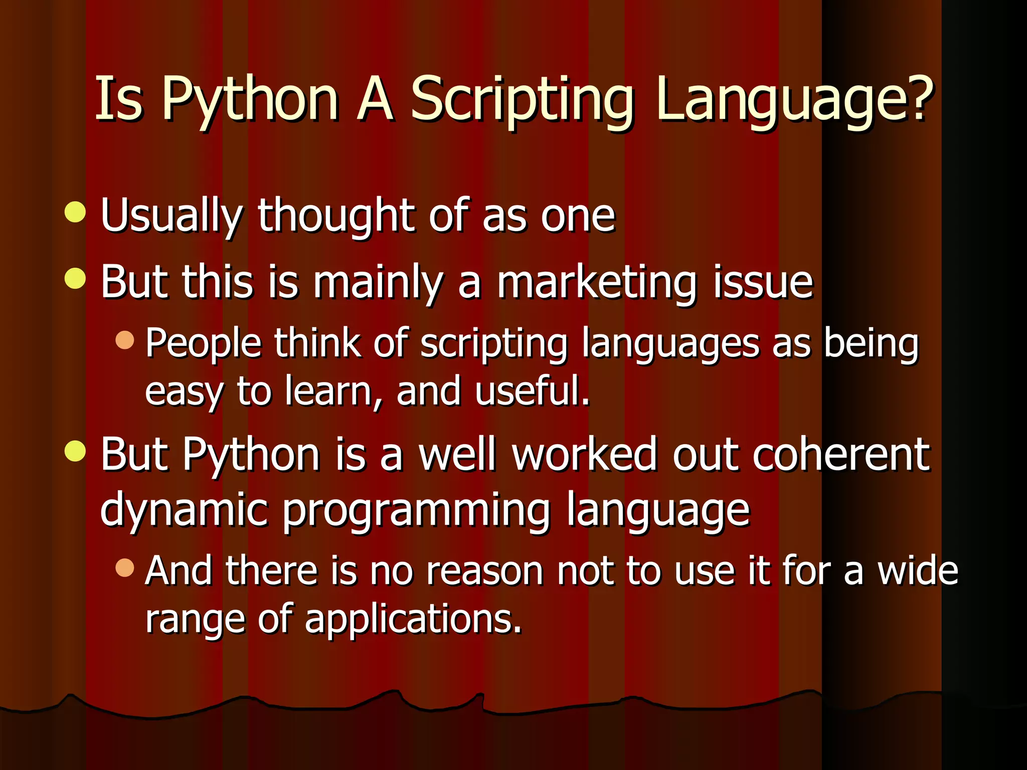 Python Presentation Odp Programming Languages Computing