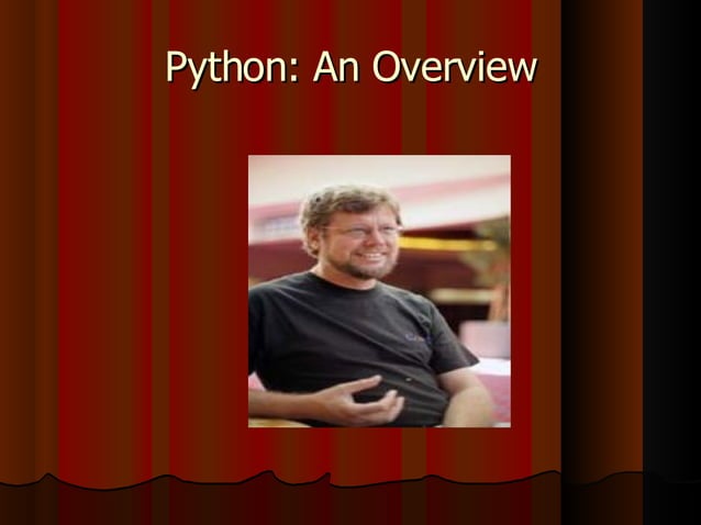 Python Presentation | ODP | Programming Languages | Computing