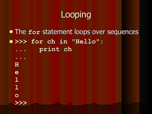 Python Presentation | ODP | Programming Languages | Computing