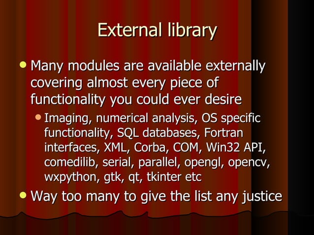Python Presentation | ODP | Programming Languages | Computing