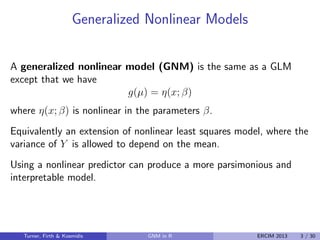 Generalized Nonlinear Models in R | PDF