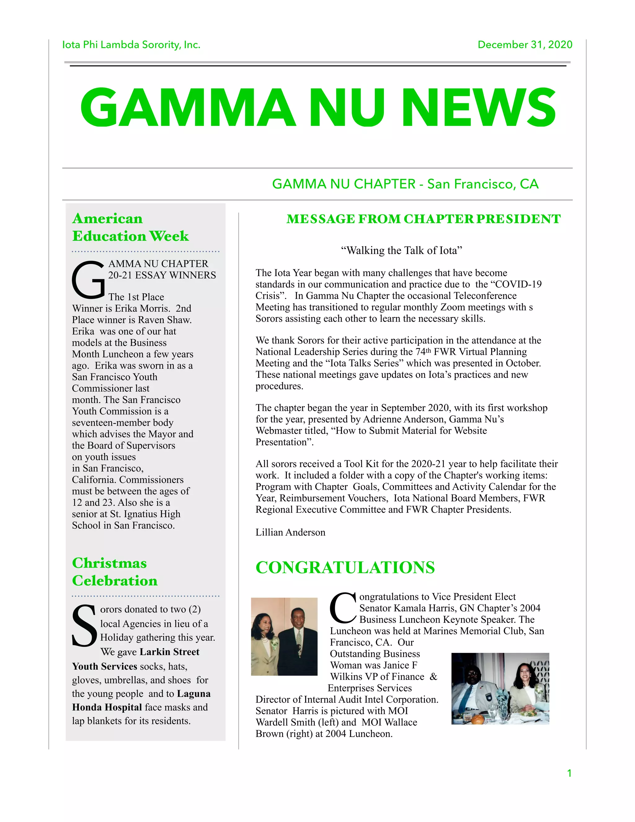 Gamma Nu News - December 2020 | PDF | Cold and Flu | Diseases and ...