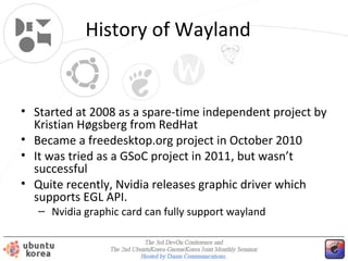 Gnome on wayland at a glance | PPT