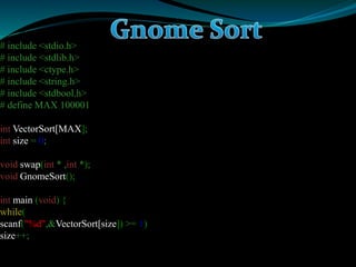 Gnome sort | PPT