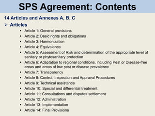 The summary WTO and SPS agreement | PPTX