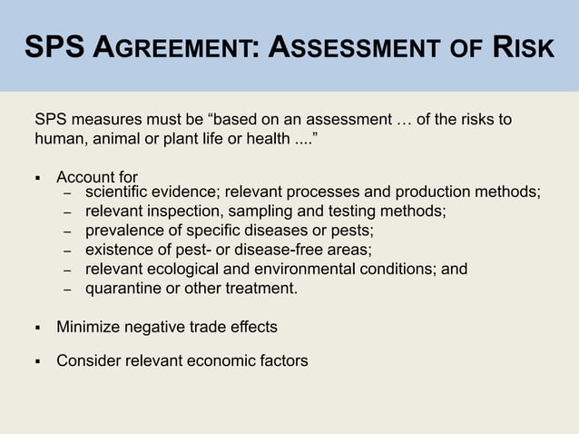 The summary WTO and SPS agreement | PPTX