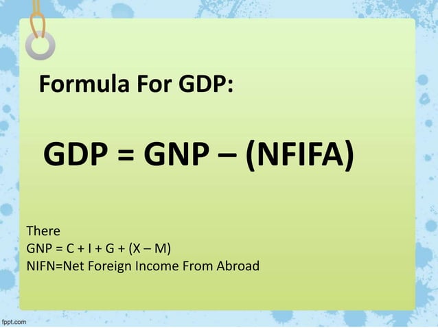 GDP and GNP