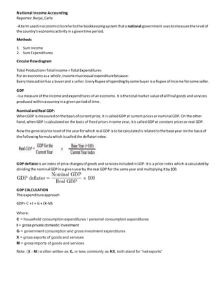 Economics: National Income Accounting | DOCX