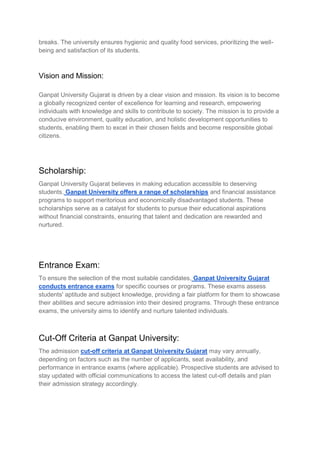 Ganpat University Gujarat | PDF