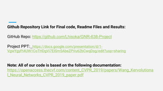 GNR638_Course Project for spring semester | PPT