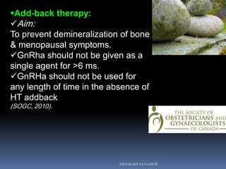Role of GnRH agonist in benign gynaecological disorders | PPT