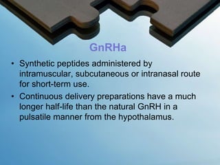 GnRH Analogues in Heavy Menstrual Bleeding | PPTX