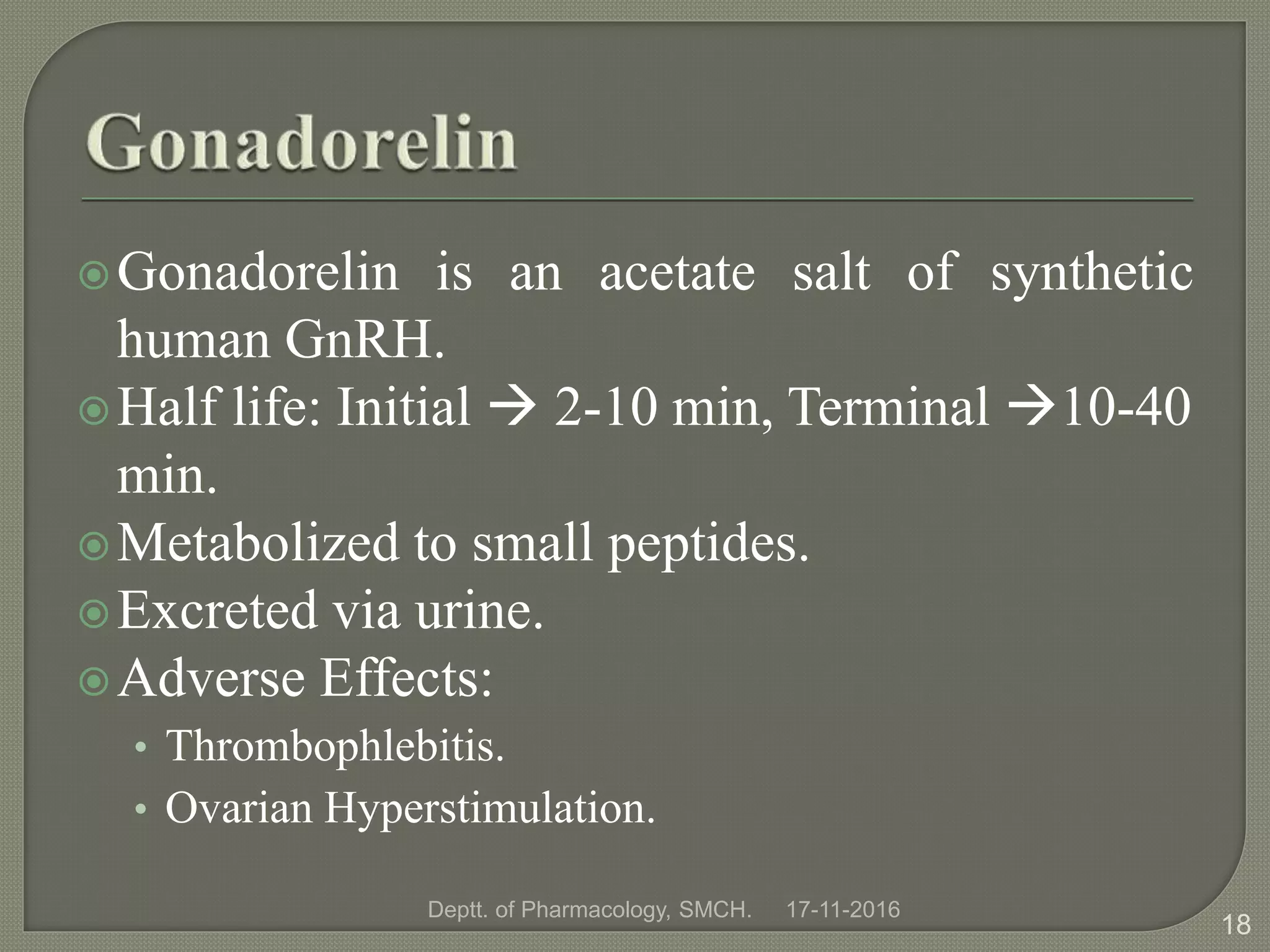 GnRH Agonists & Antagonists | PPTX