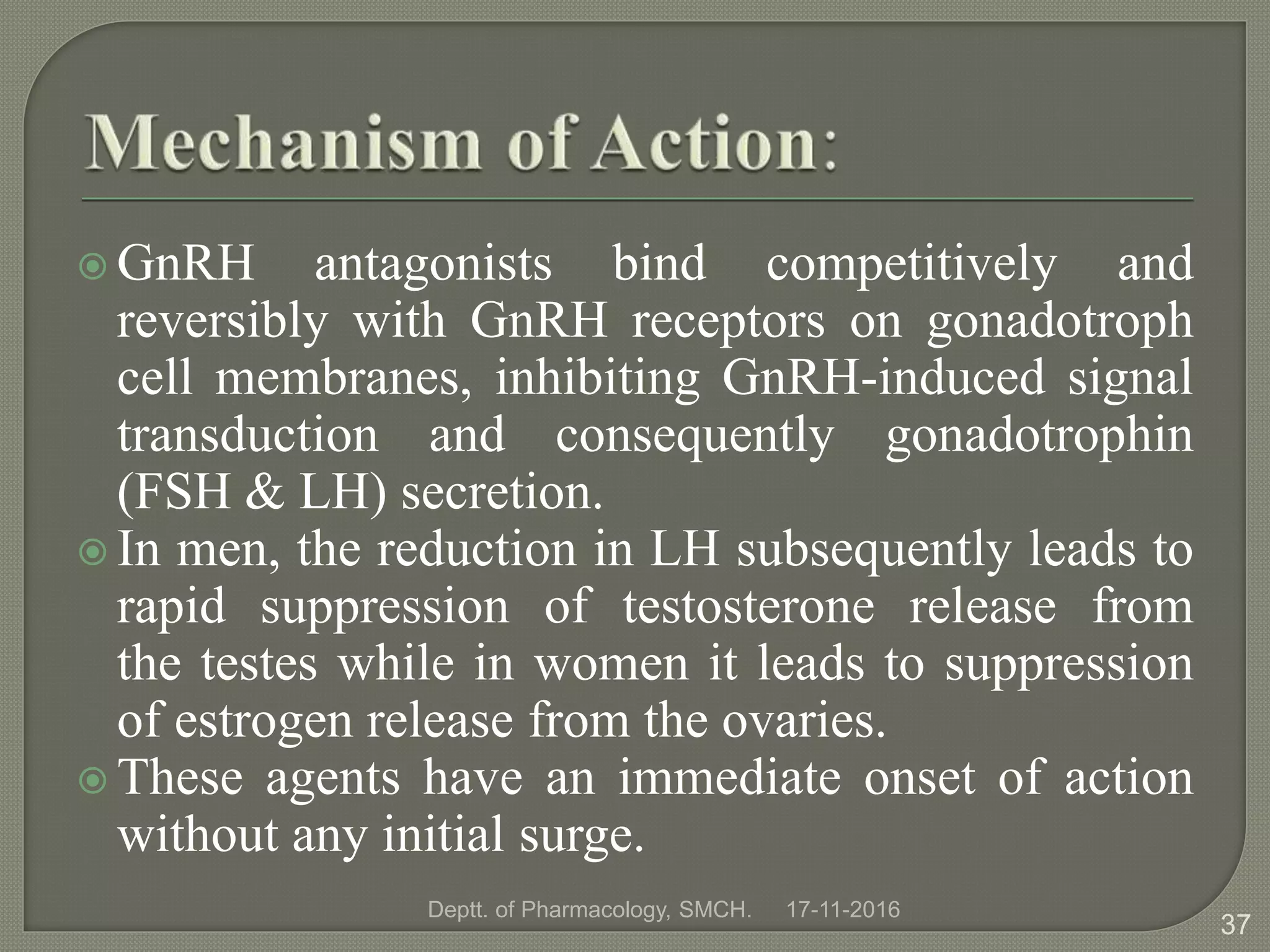 GnRH Agonists & Antagonists | PPTX