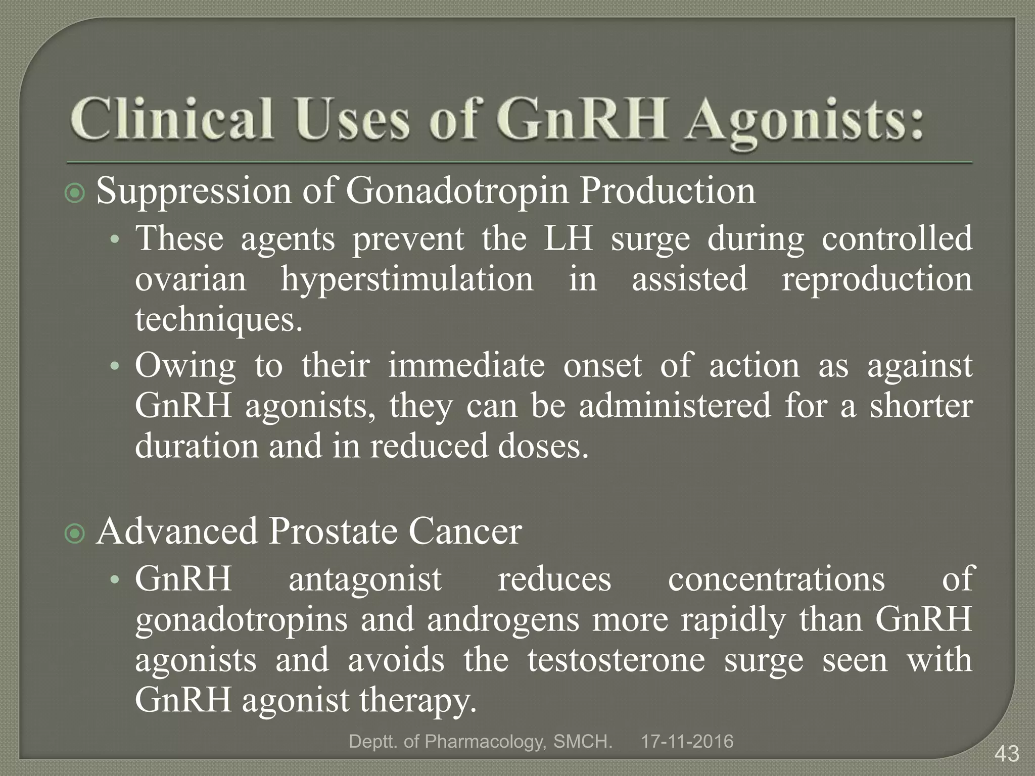 GnRH Agonists & Antagonists | PPTX