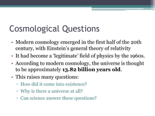 Science and Religion - The origins of the universe | PPTX