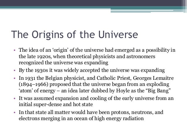 Science and Religion - The origins of the universe