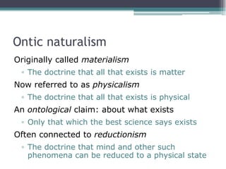GNS 2018 scientific naturalism | PPT