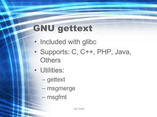 GNU Internationalization Presentation | PPT