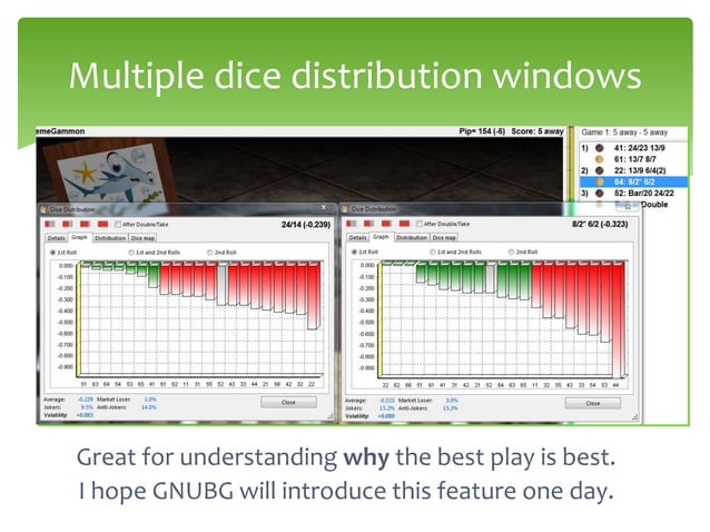 GNU Backgammon vs eXtremeGammon - my favourite features | PPTX