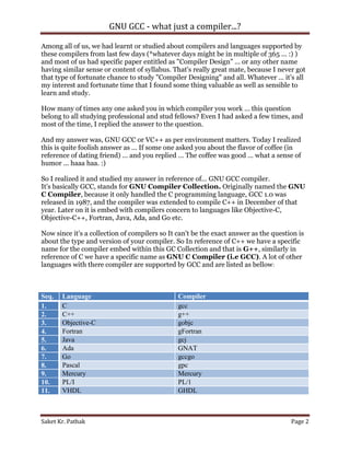 GNU GCC - what just a compiler...? | PDF