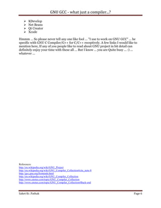 GNU GCC - what just a compiler...? | PDF
