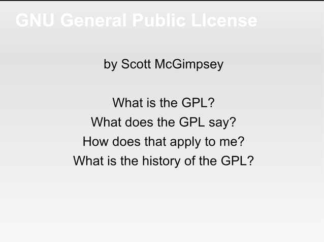 GNUGPL | PPT