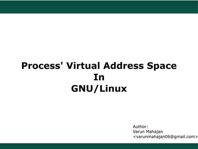 Process' Virtual Address Space in GNU/Linux | PDF