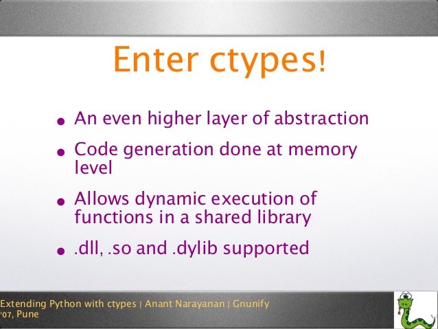 Extending Python With Ctypes