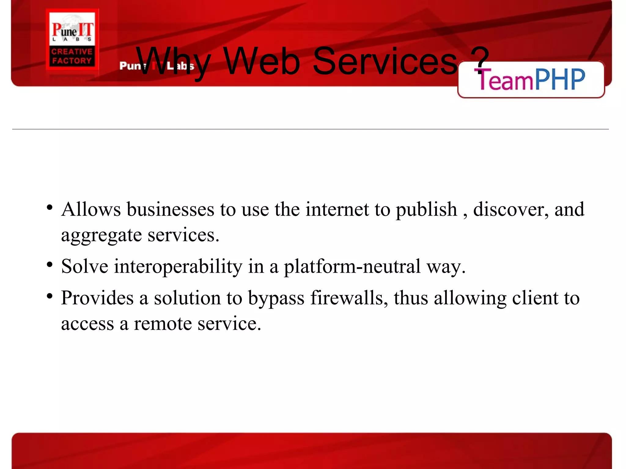 Introduction to web services and how to in php | PPT