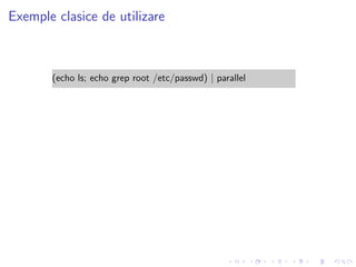GNU Parallel și GNU Stow | PPT
