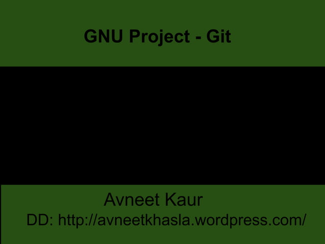 GNU Project - Git | PPT