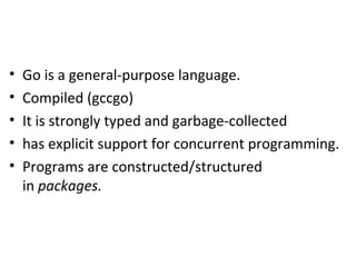Google Go! language | PPT