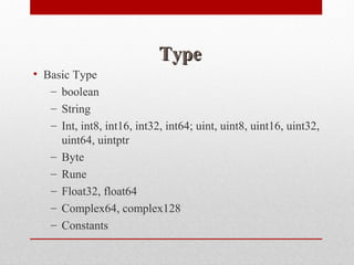GO programming language | PPT
