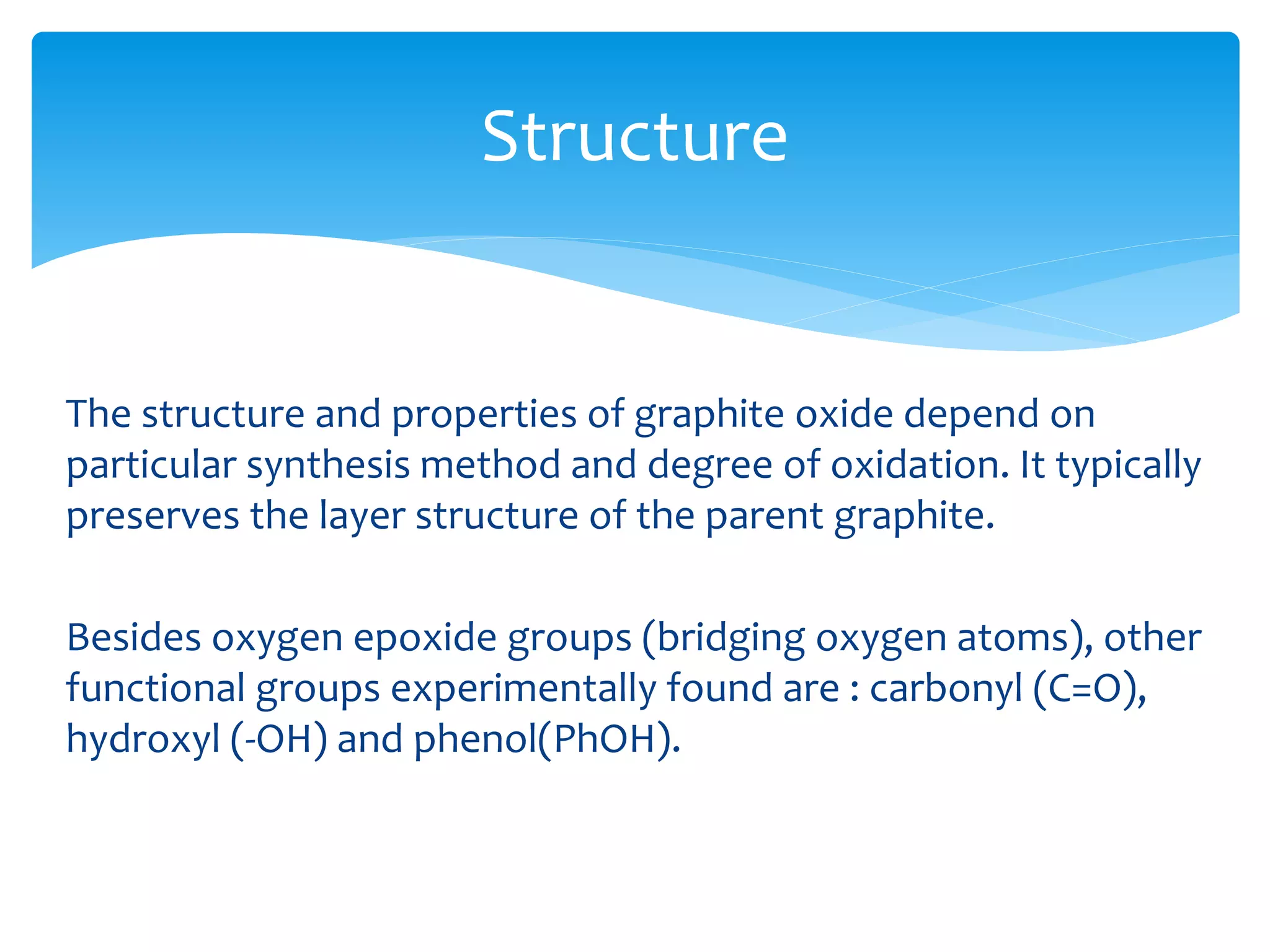 Graphene, graphene oxide chemistry aplications | PPTX