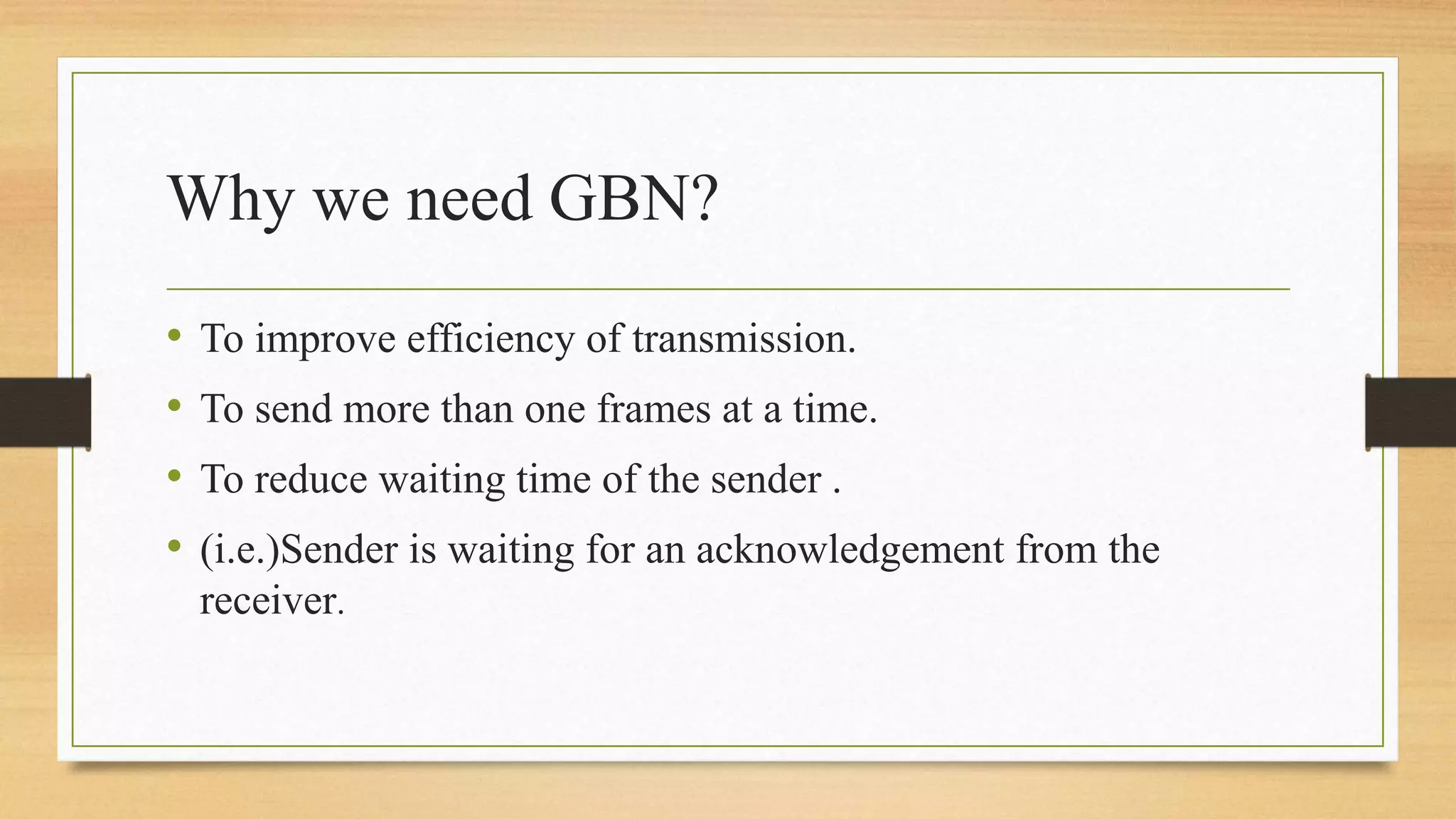 Go back-n protocol | PPTX | Computer Networking | Computing