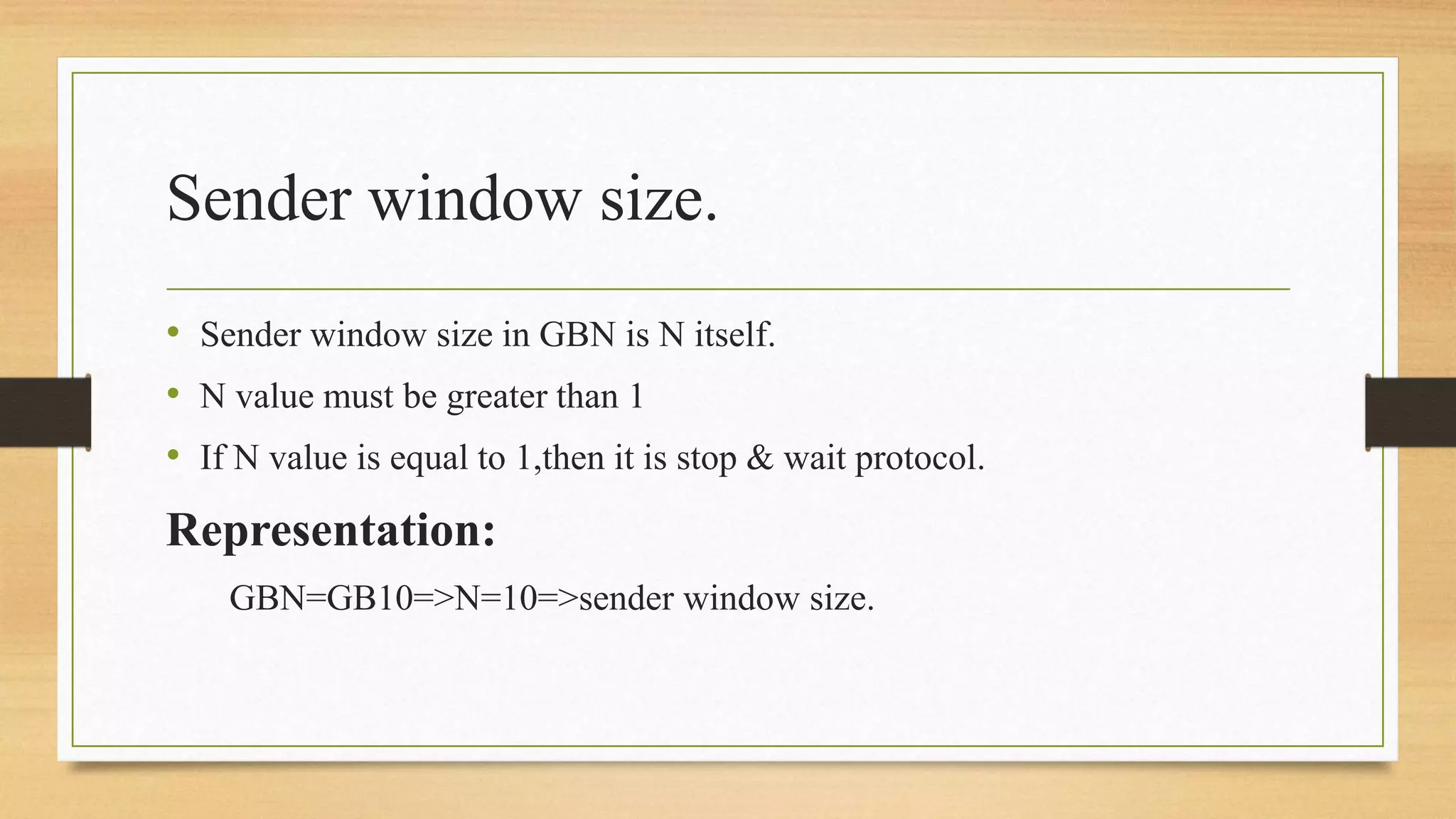Go back-n protocol | PPTX | Computer Networking | Computing