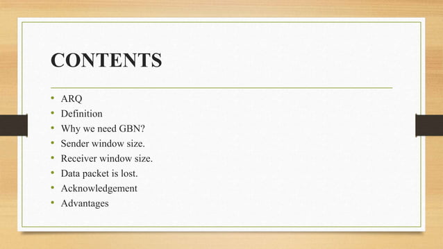 Go back-n protocol | PPTX | Computer Networking | Computing