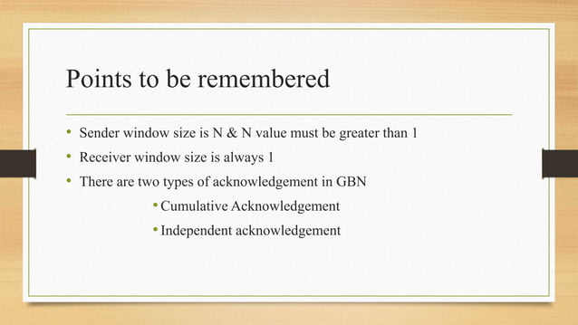 Go back-n protocol | PPTX | Computer Networking | Computing