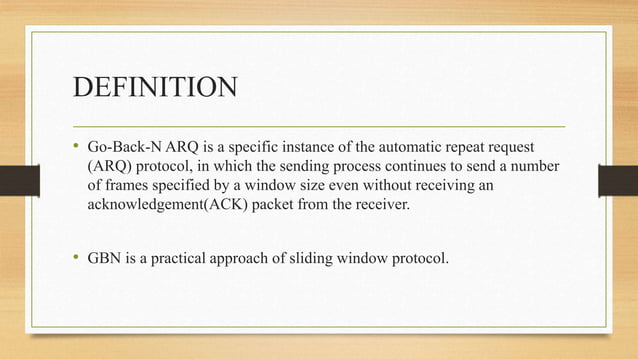 Go back-n protocol | PPTX | Computer Networking | Computing