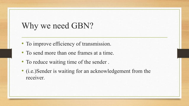 Go back-n protocol | PPTX | Computer Networking | Computing