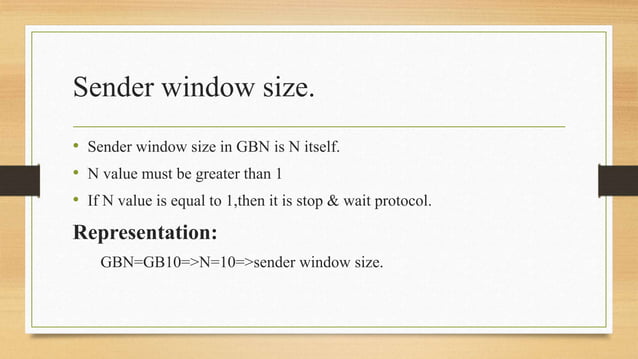 Go back-n protocol | PPTX | Computer Networking | Computing
