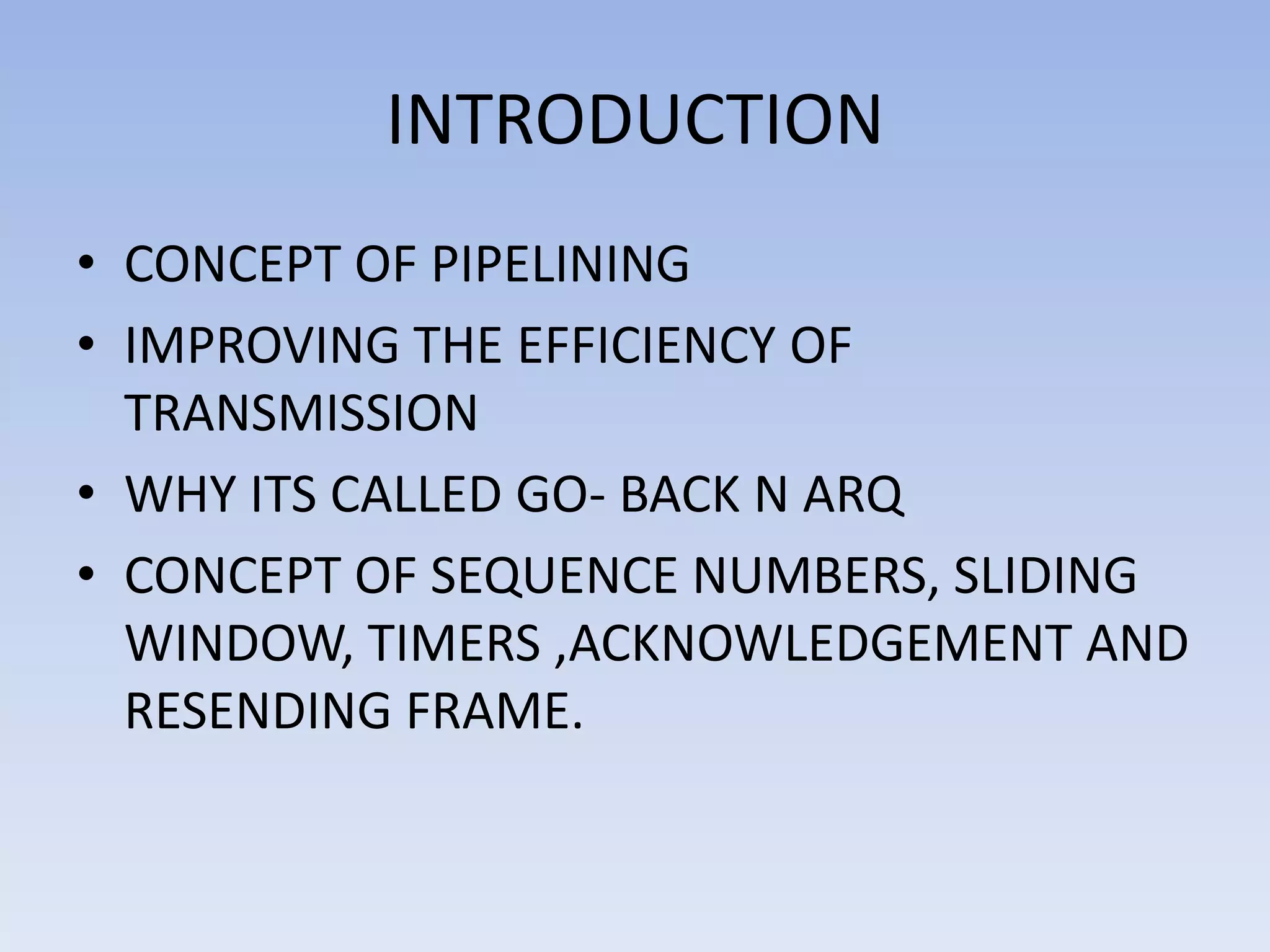 Go Back N ARQ | PPTX