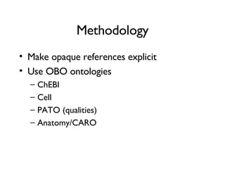 Gene Ontology & ChEBI -- cross products | PPT