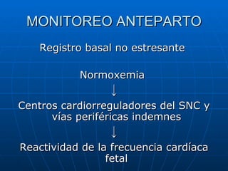 Go Clase 20 Monitoreo Anteparto Dr Oliva | PPT