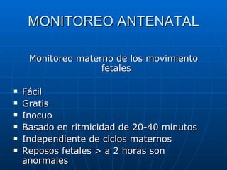Go Clase 20 Monitoreo Anteparto Dr Oliva | PPT