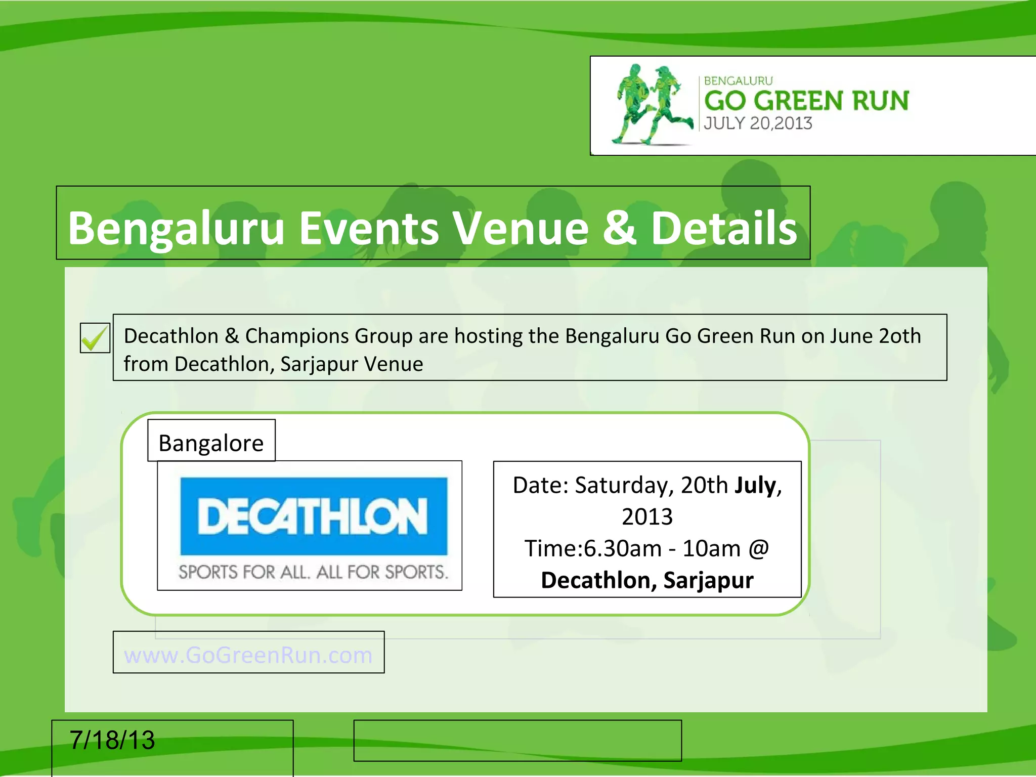 Go Green Run Marathon | PPT