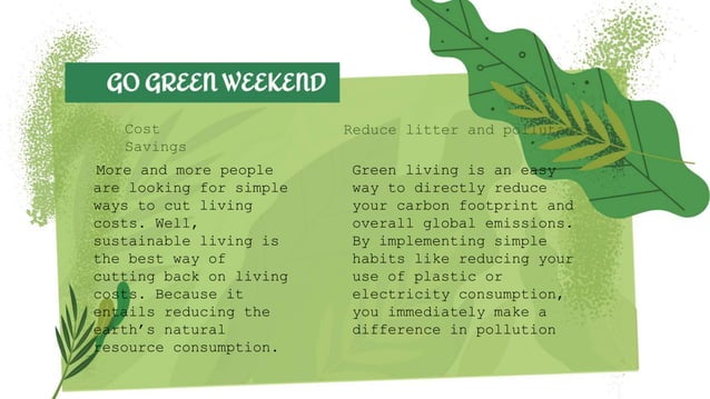 Go-Green-Weekend [Recovered].pptx | Indoor Environmental Quality | Home ...